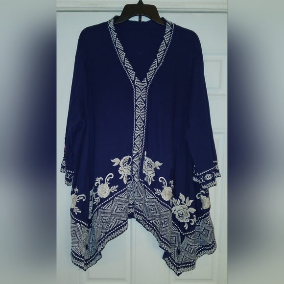 Johnny Was | Sweaters | Johnny Was Jacket Womens Boho Embroidered Linen ...
